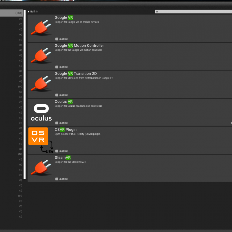 How to disable Oculus VR / Google VR / Steam VR plugins in Unreal ...